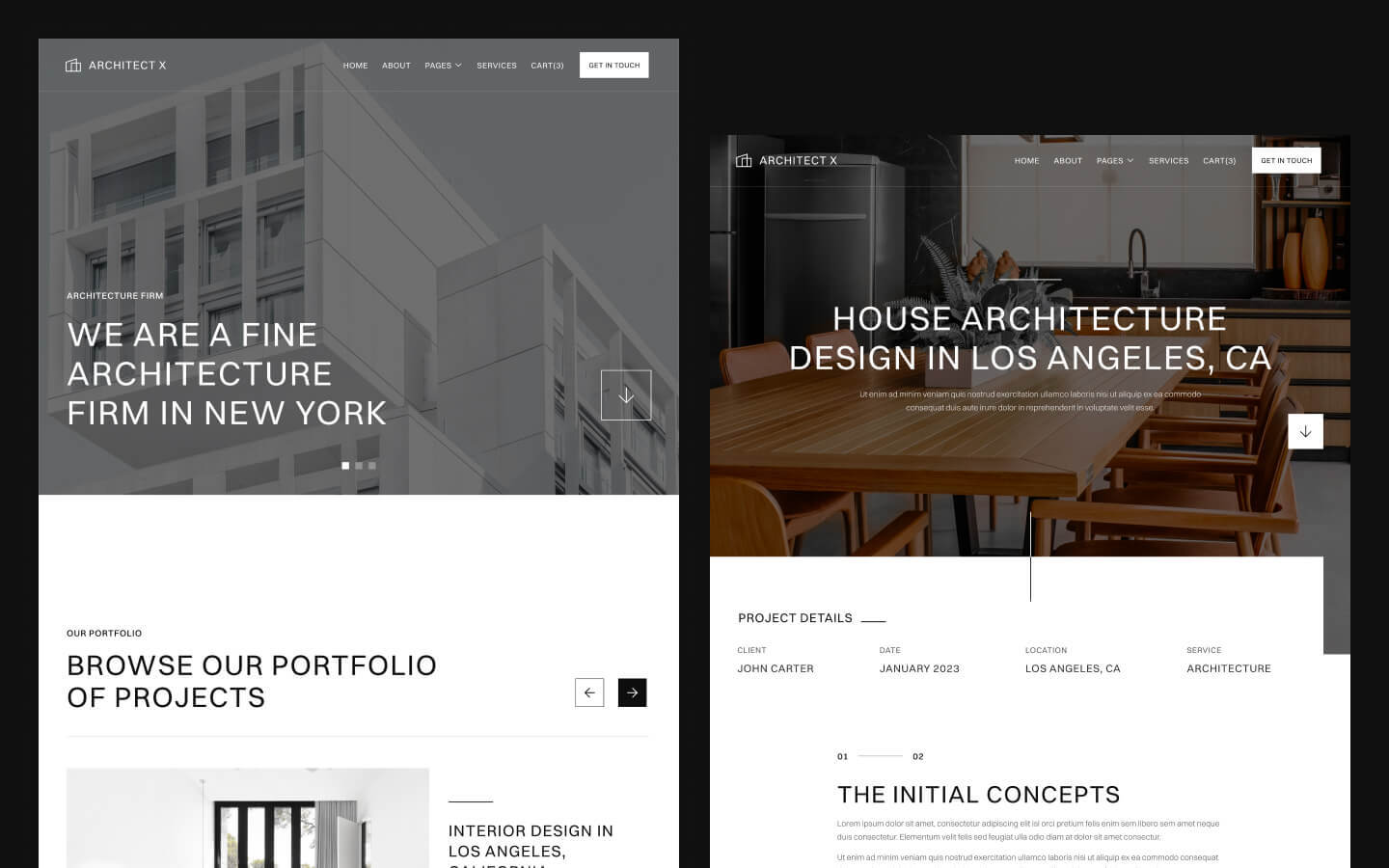 Architect X - Architecture HTML5 Responsive Website Template