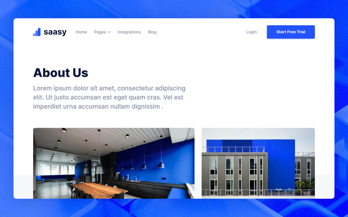 Saasy - Software HTML5 Responsive Website Template