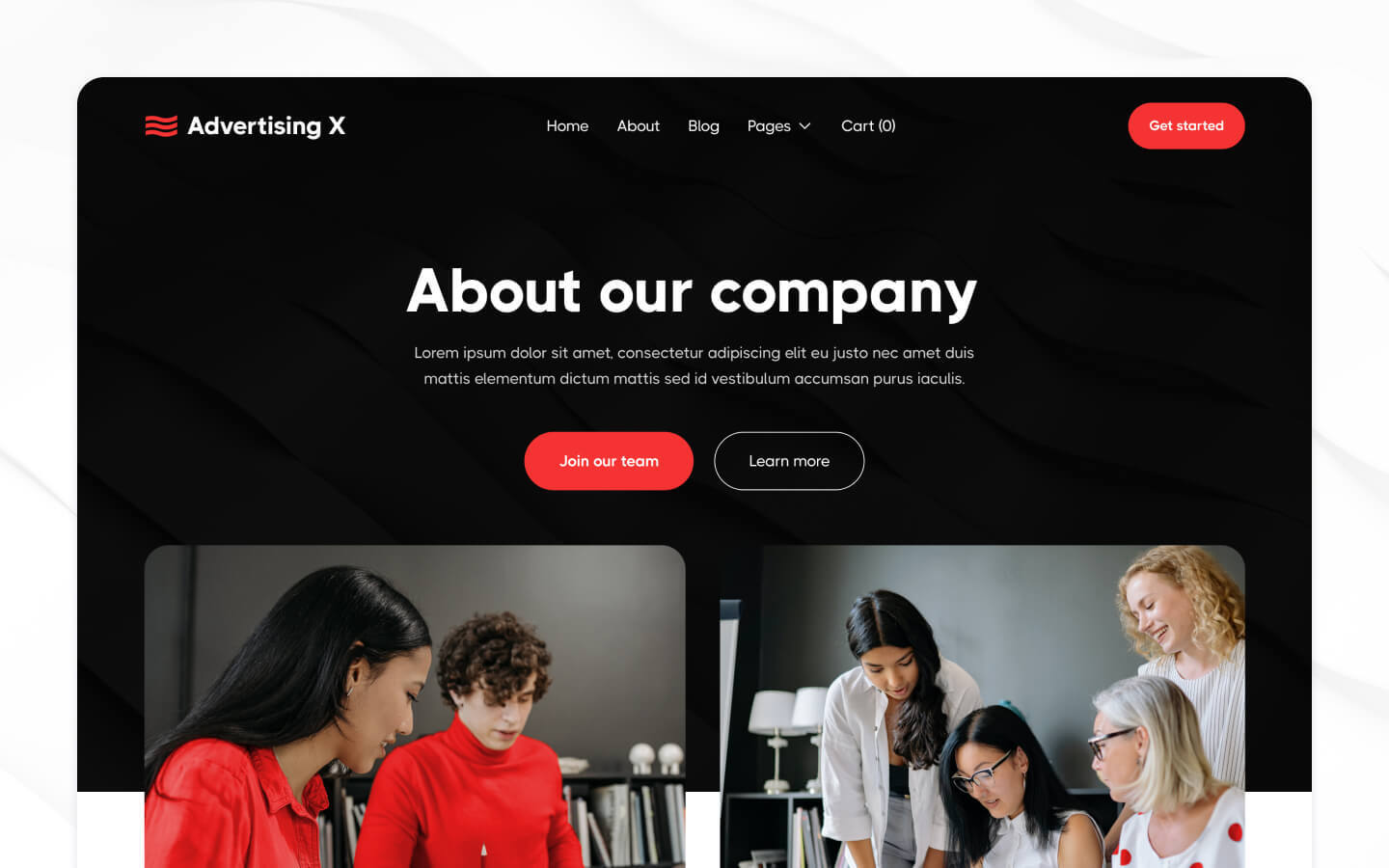 Advertising X - SaaS HTML5 Responsive Website Template