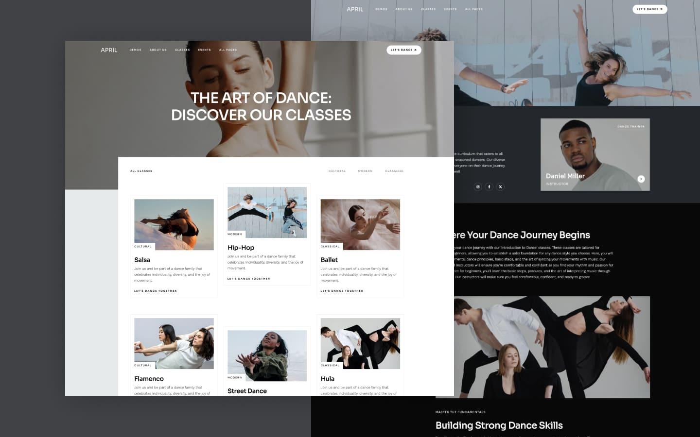 April 128 - Dance HTML5 Responsive Website Template