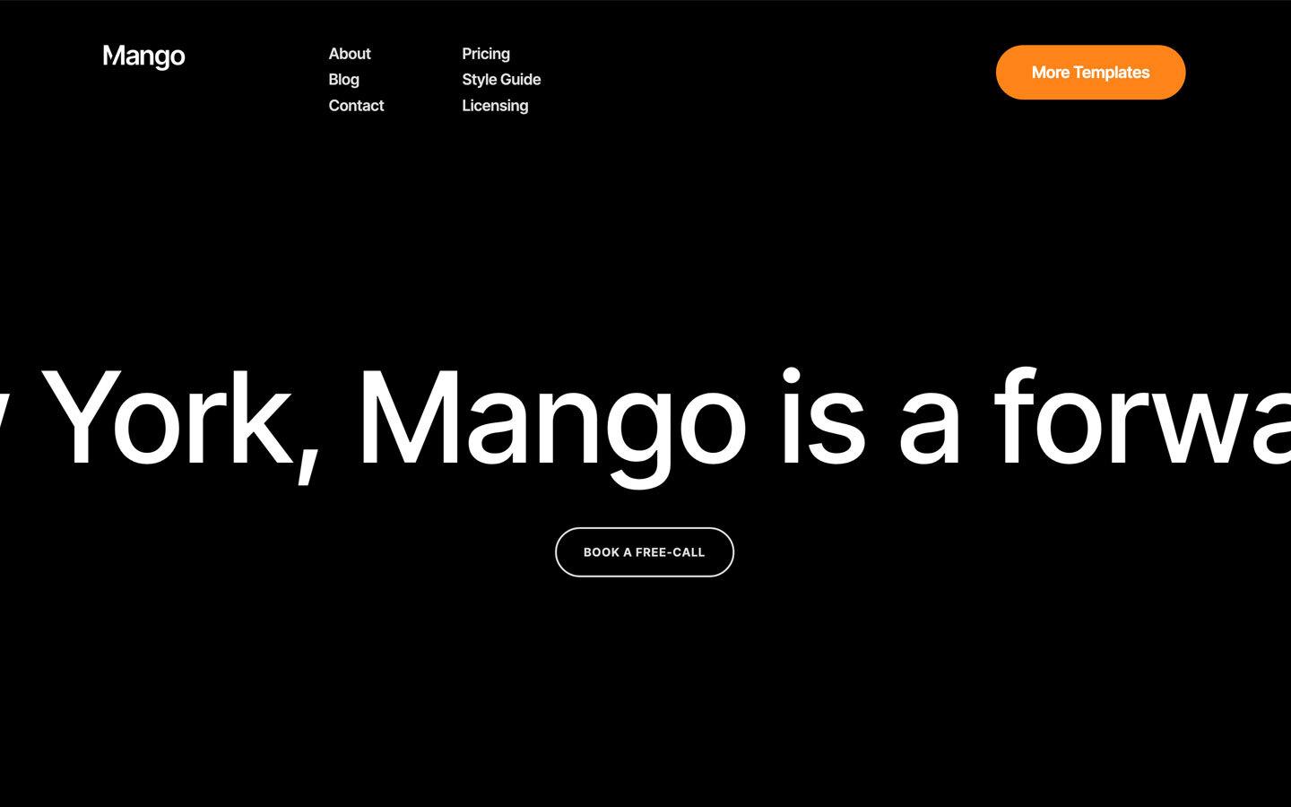 Mango - Agency HTML5 Responsive Website Template