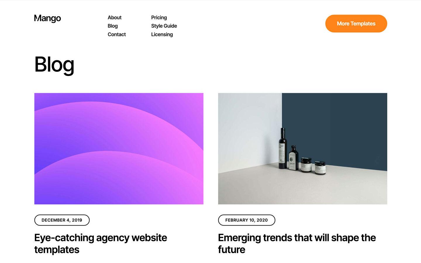 Mango - Agency HTML5 Responsive Website Template
