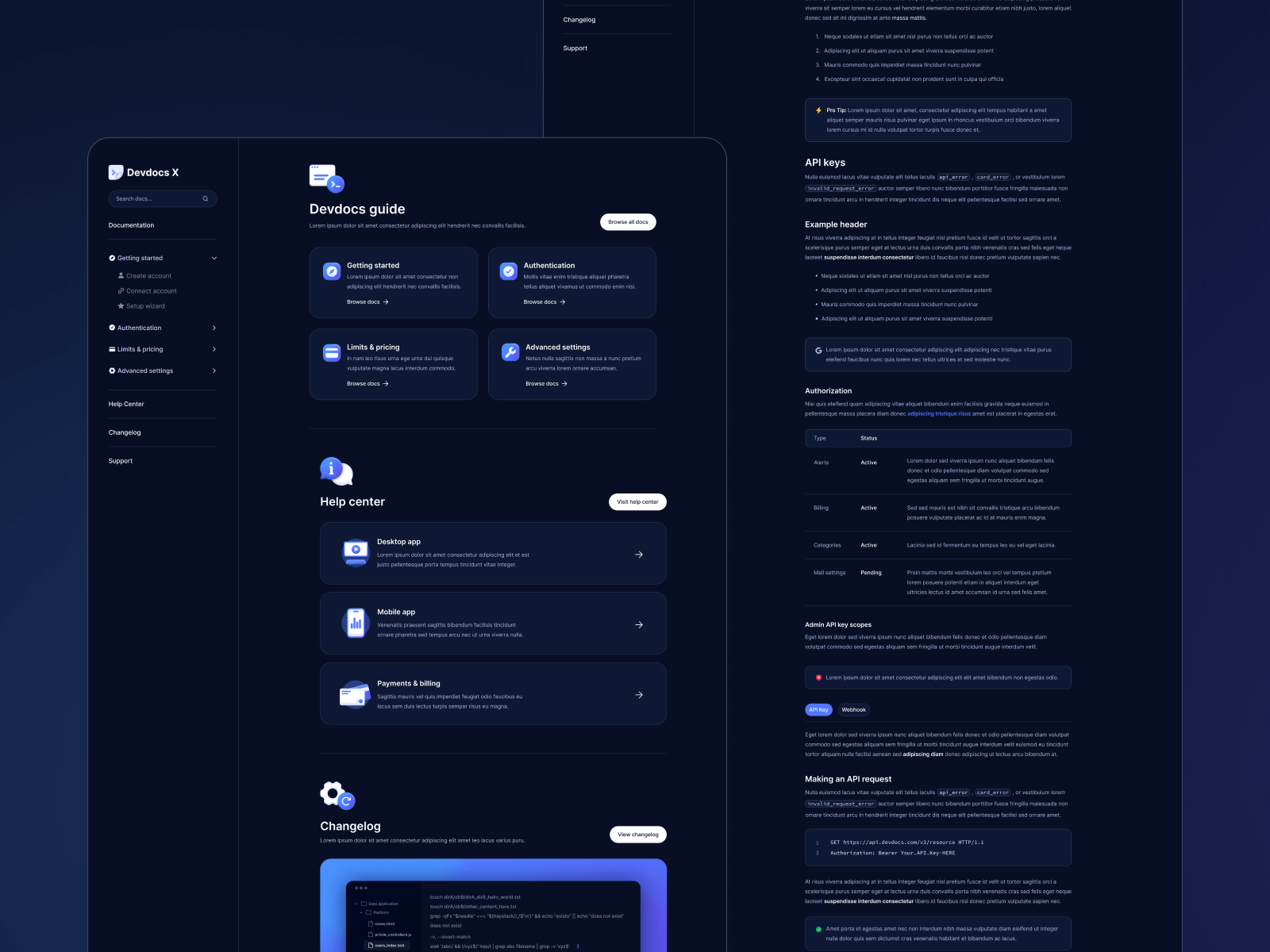 Devdocs X - Documentation HTML5 Responsive Website Template