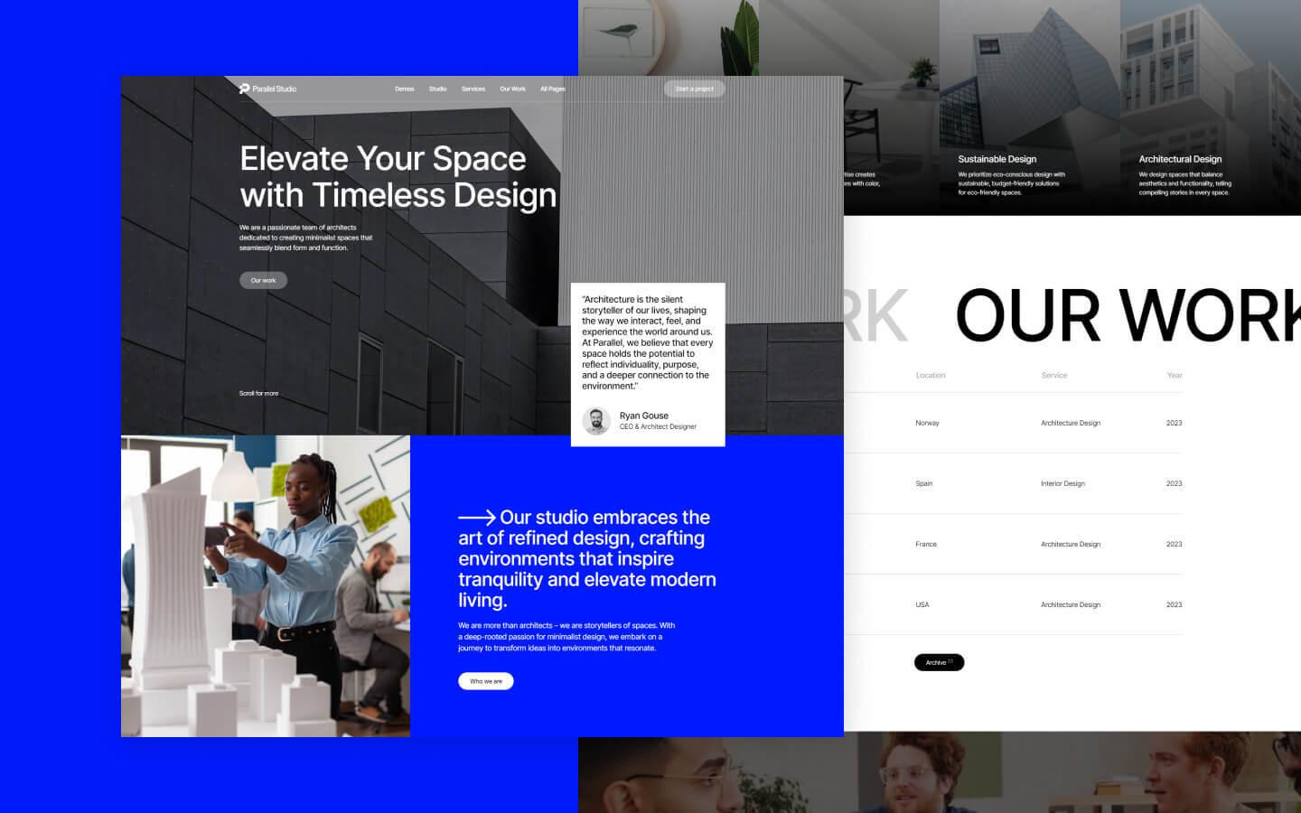 Parallel 128 - Architecture HTML5 Responsive Website Template
