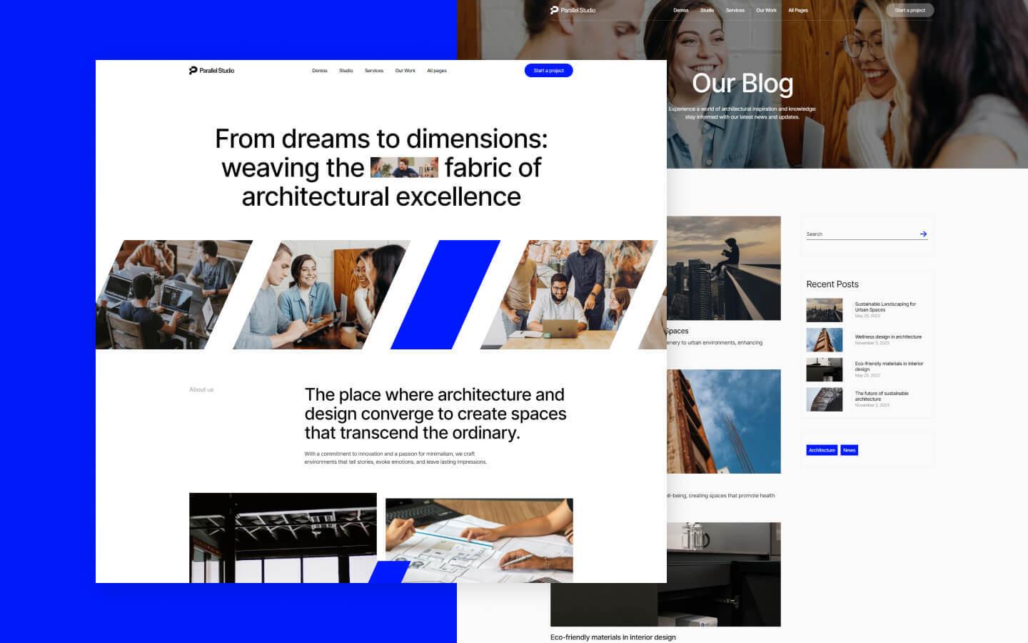 Parallel 128 - Architecture HTML5 Responsive Website Template