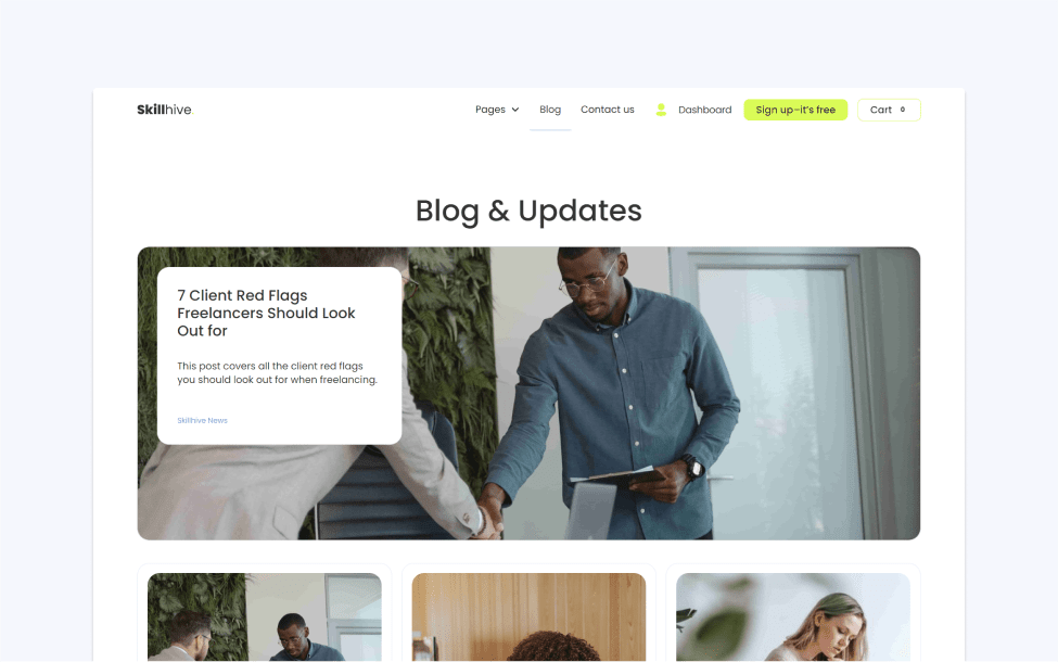 Skillhive - Marketplace HTML5 Responsive Website Template