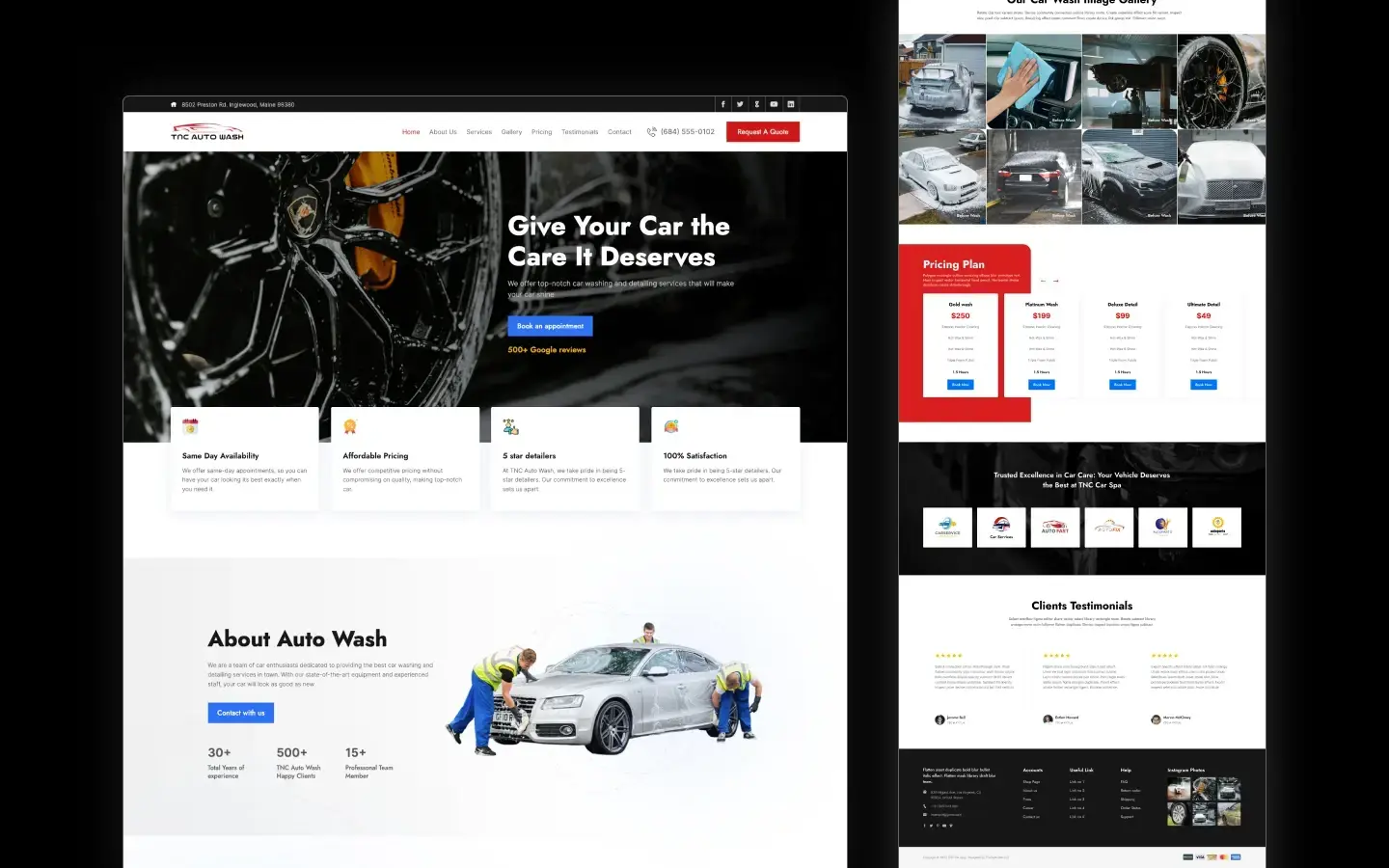 TNC Auto Wash - Automotive HTML5 Responsive Website Template