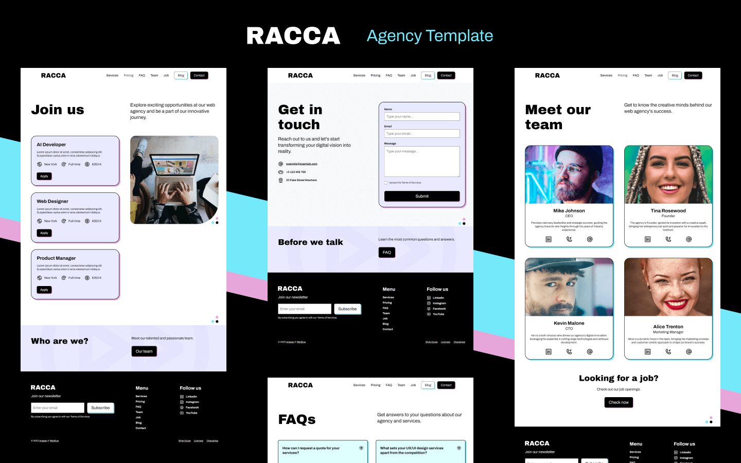 Racca - Agency HTML5 Responsive Website Template