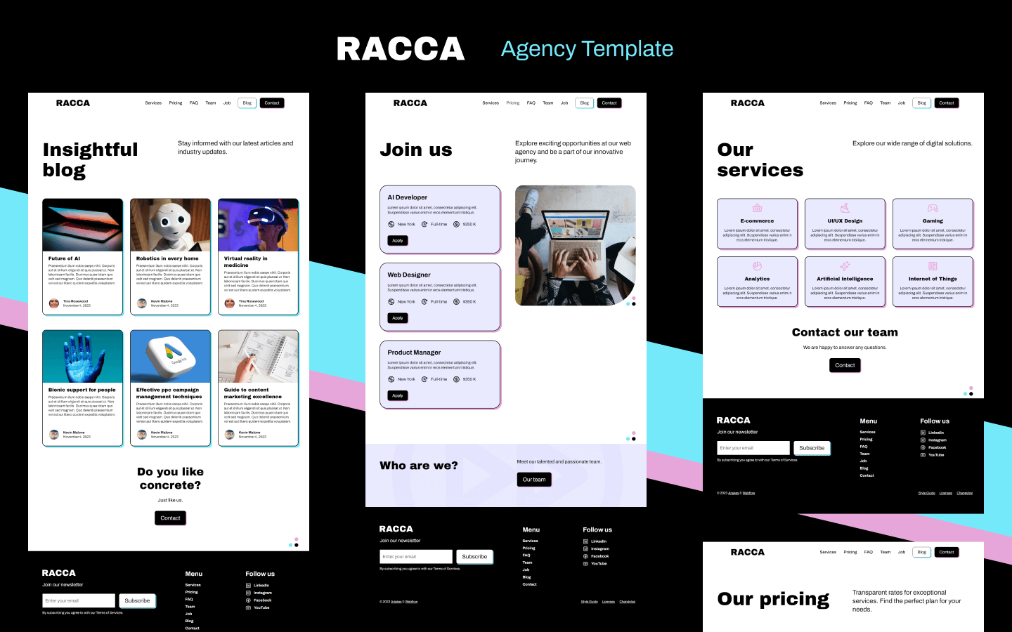 Racca - Agency HTML5 Responsive Website Template