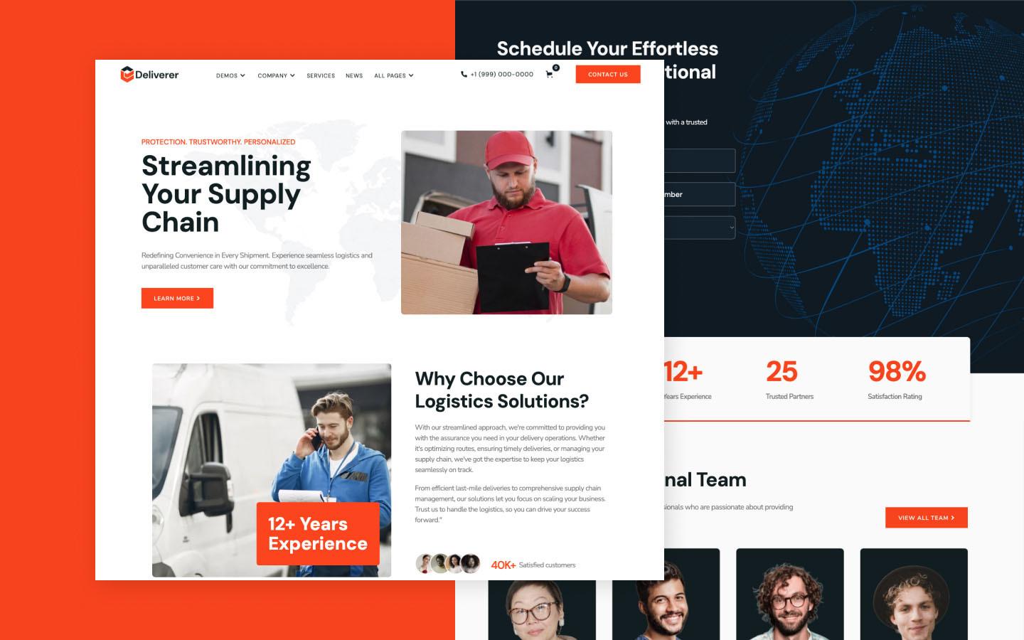 Deliverer - Logistics HTML5 Responsive Website Template