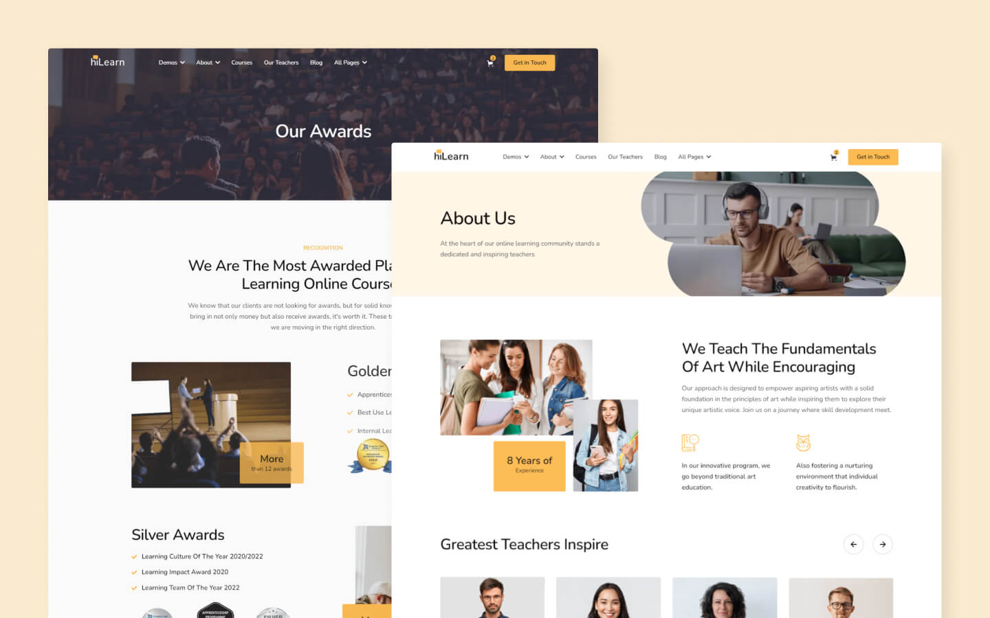 HiLearn - Learning HTML5 Responsive Website Template