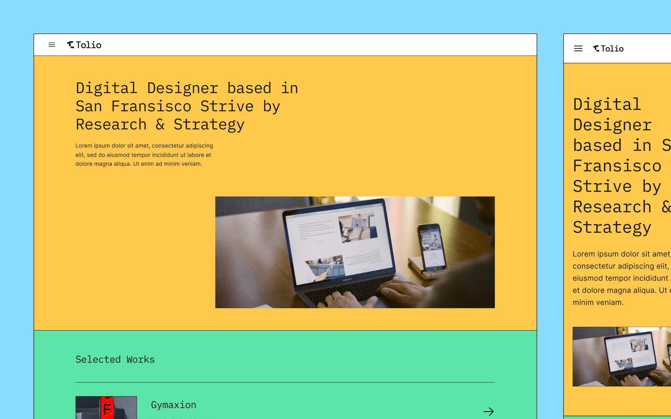 Tolio - Portfolio HTML5 Responsive Website Template