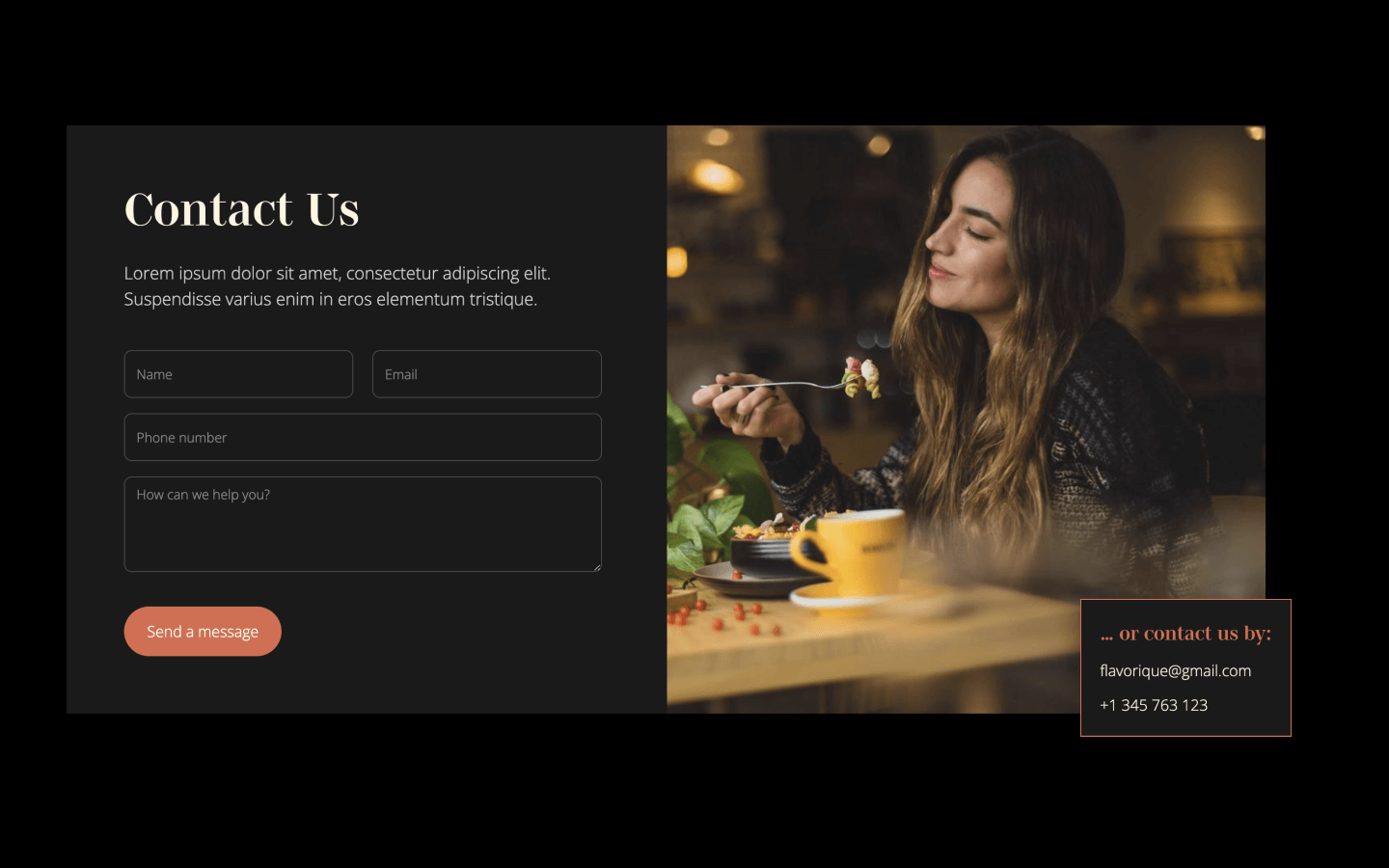 Flavorique - Restaurant HTML5 Responsive Website Template
