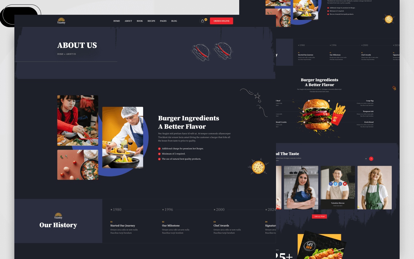 Yaamy - Restaurant HTML5 Responsive Website Template