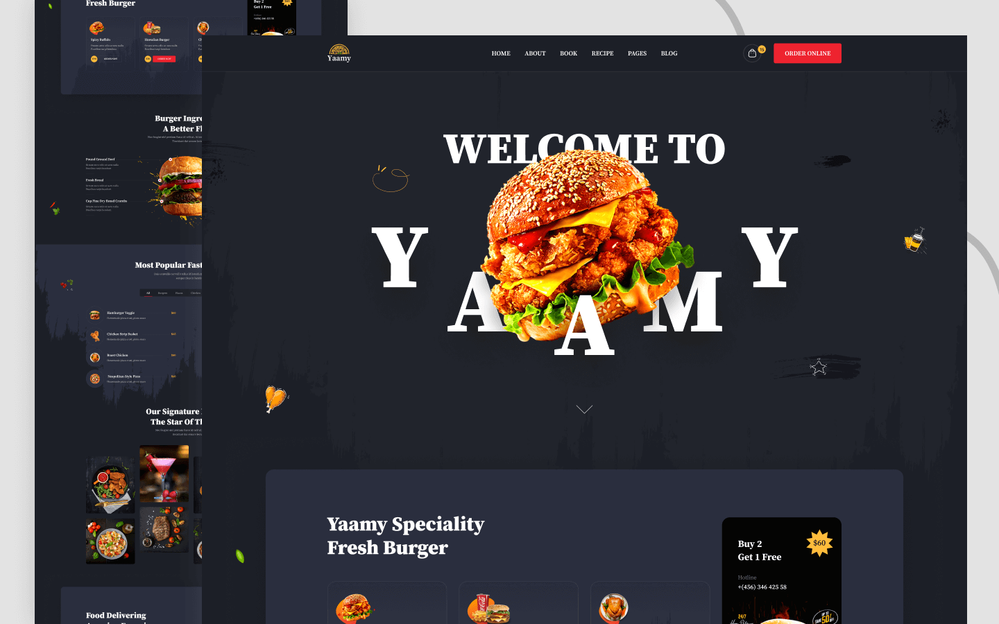 Yaamy - Restaurant HTML5 Responsive Website Template