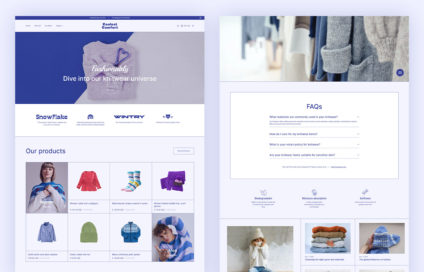 Coolest Comfort - Retail HTML5 Responsive Website Template