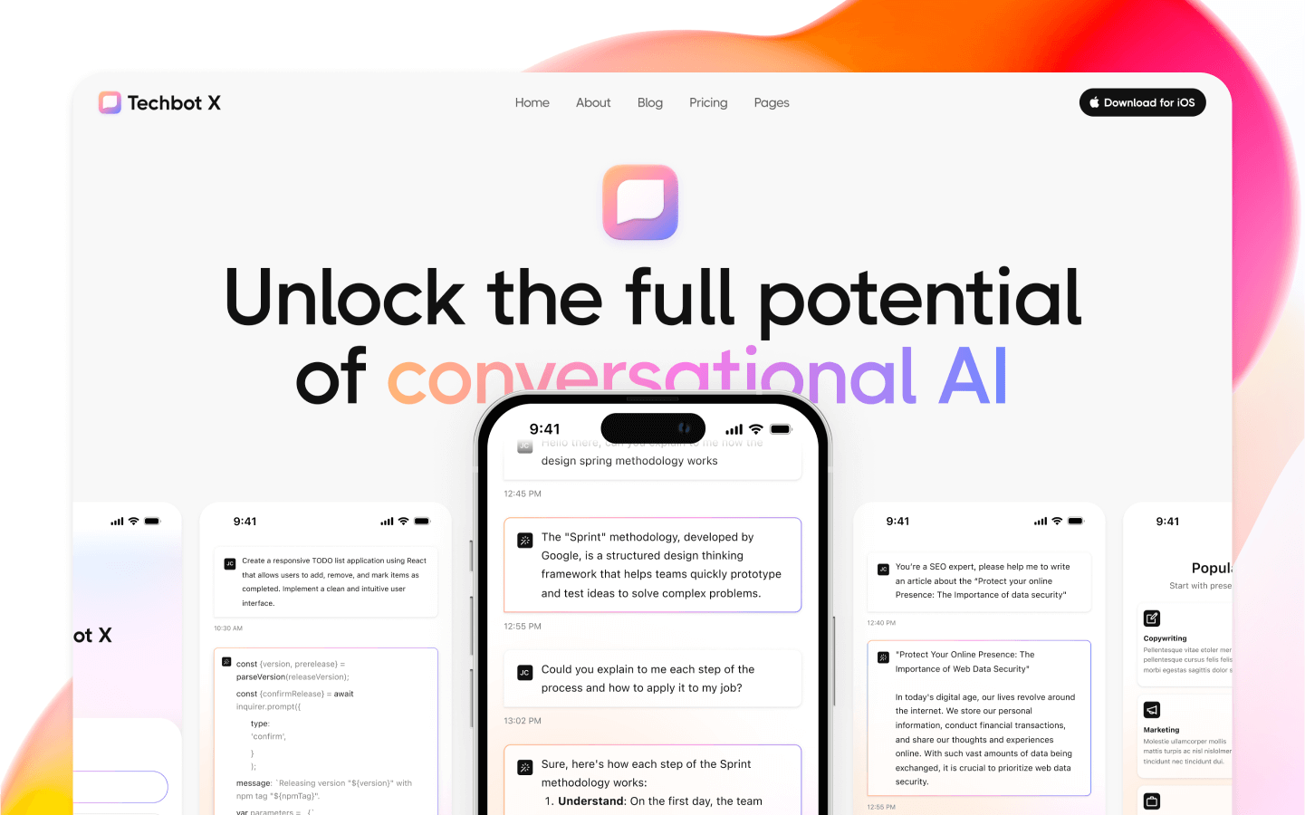 Techbot X Mobile Html5 Responsive Website Template