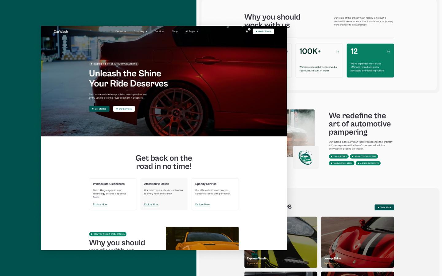 Car Wash 128 - Small Business HTML5 Responsive Website Template