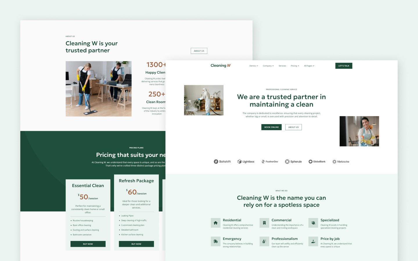 Cleaning W - Small Business HTML5 Responsive Website Template