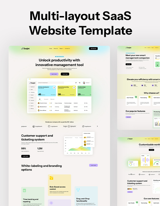 Sasjet - SaaS HTML5 Responsive Website Template