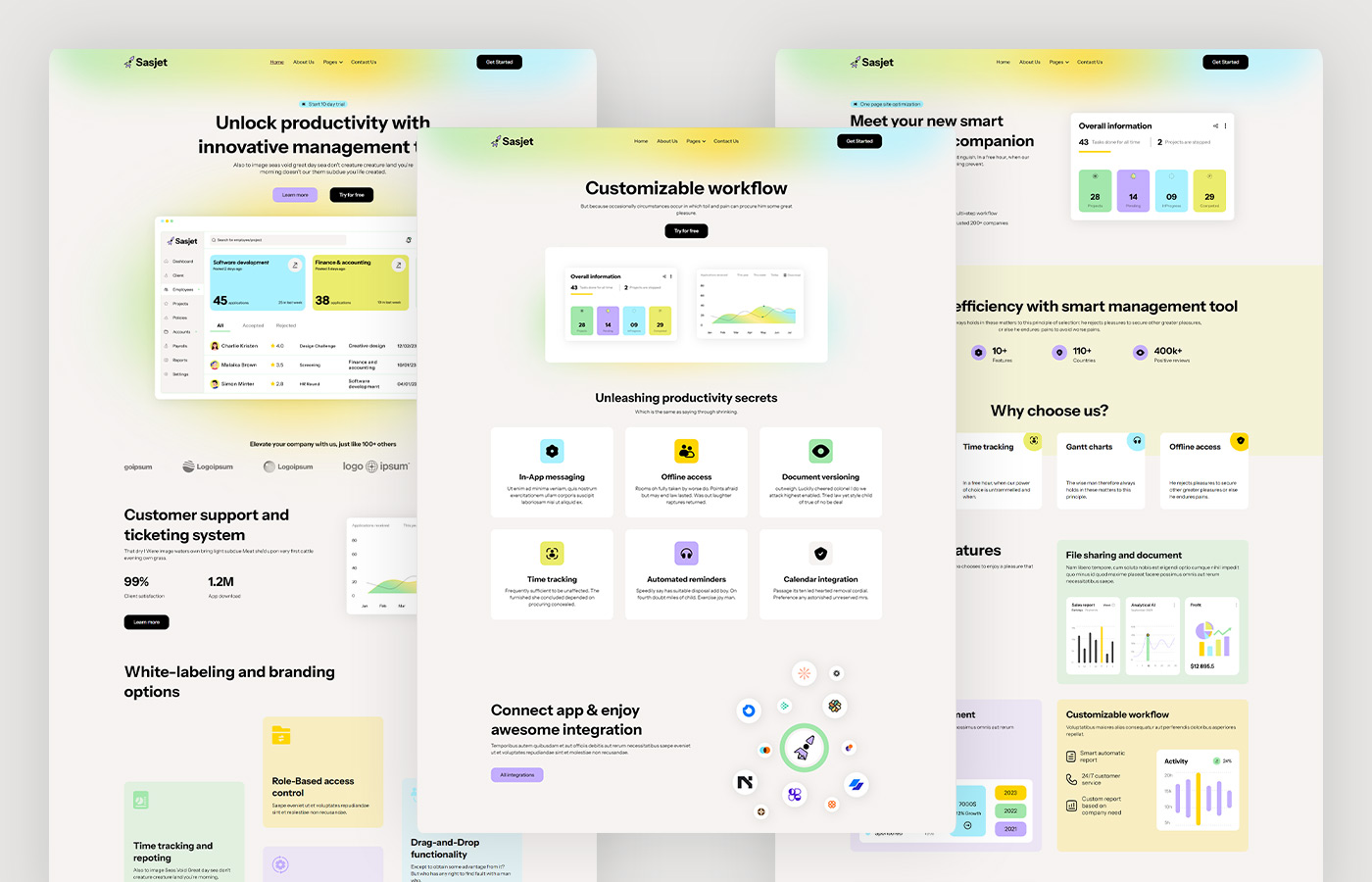 Sasjet - SaaS HTML5 Responsive Website Template