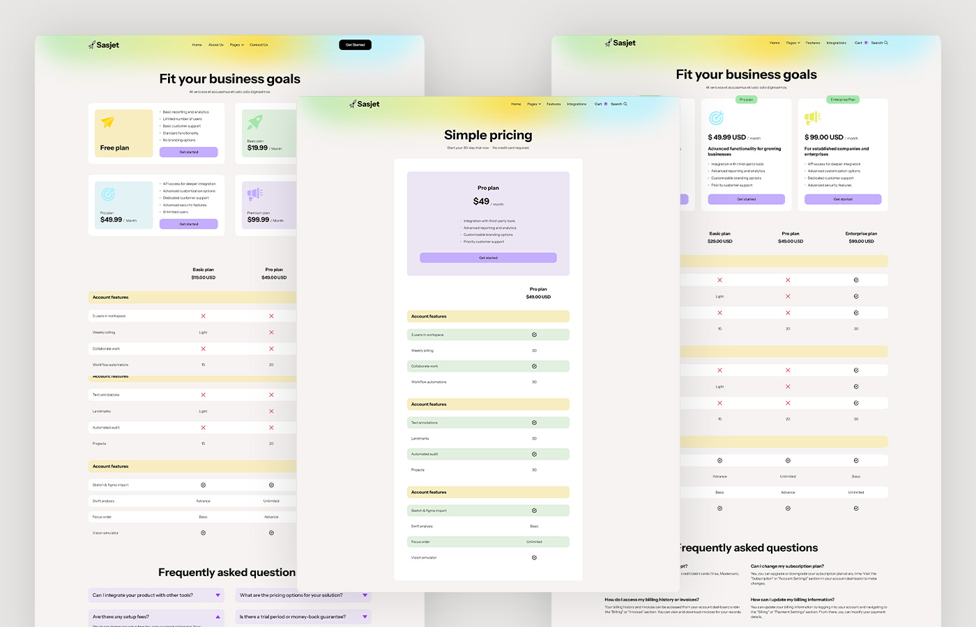 Sasjet - SaaS HTML5 Responsive Website Template