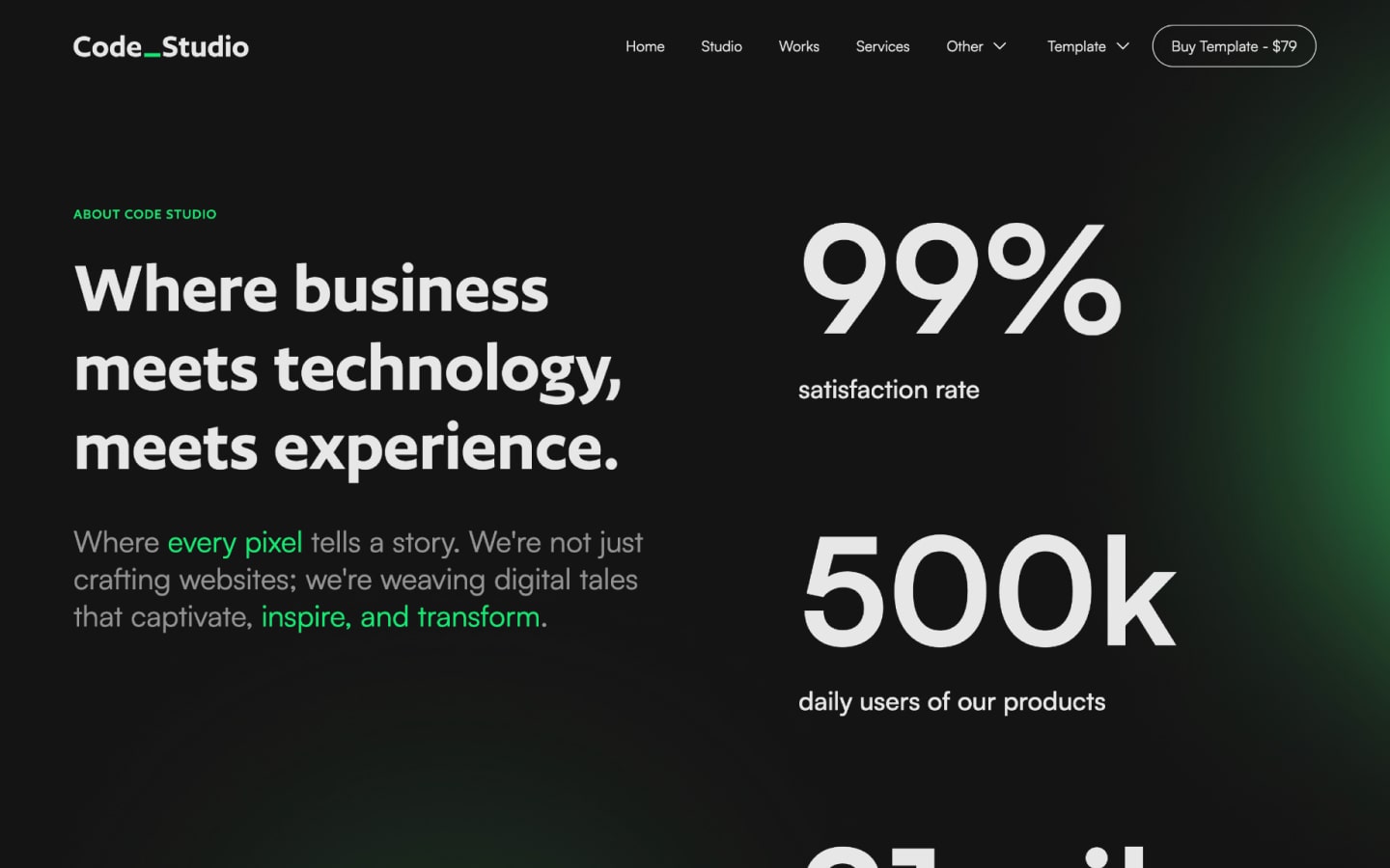 Code Studio - Agency HTML5 Responsive Website Template