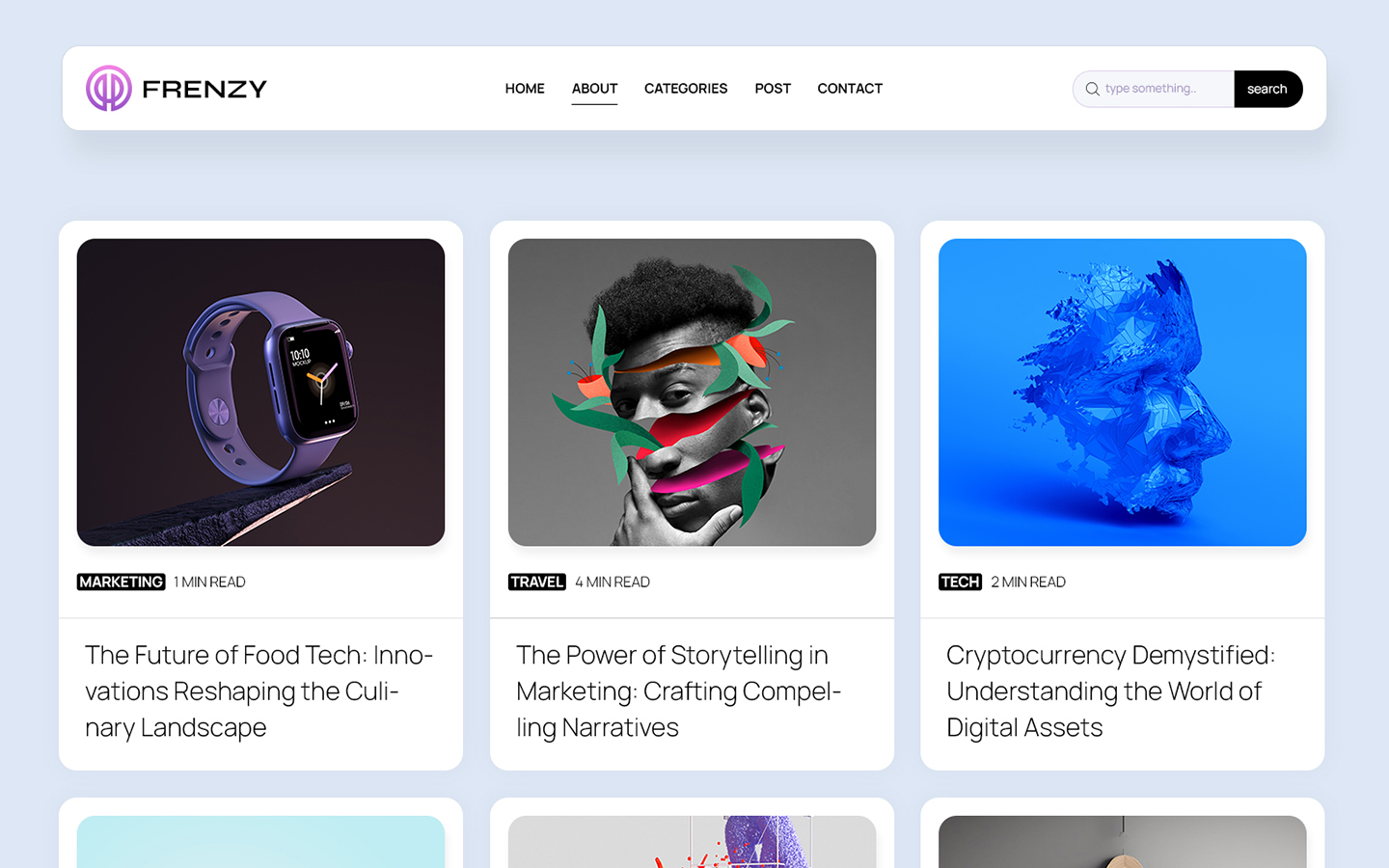 Frenzzy - Blog HTML5 Responsive Website Template