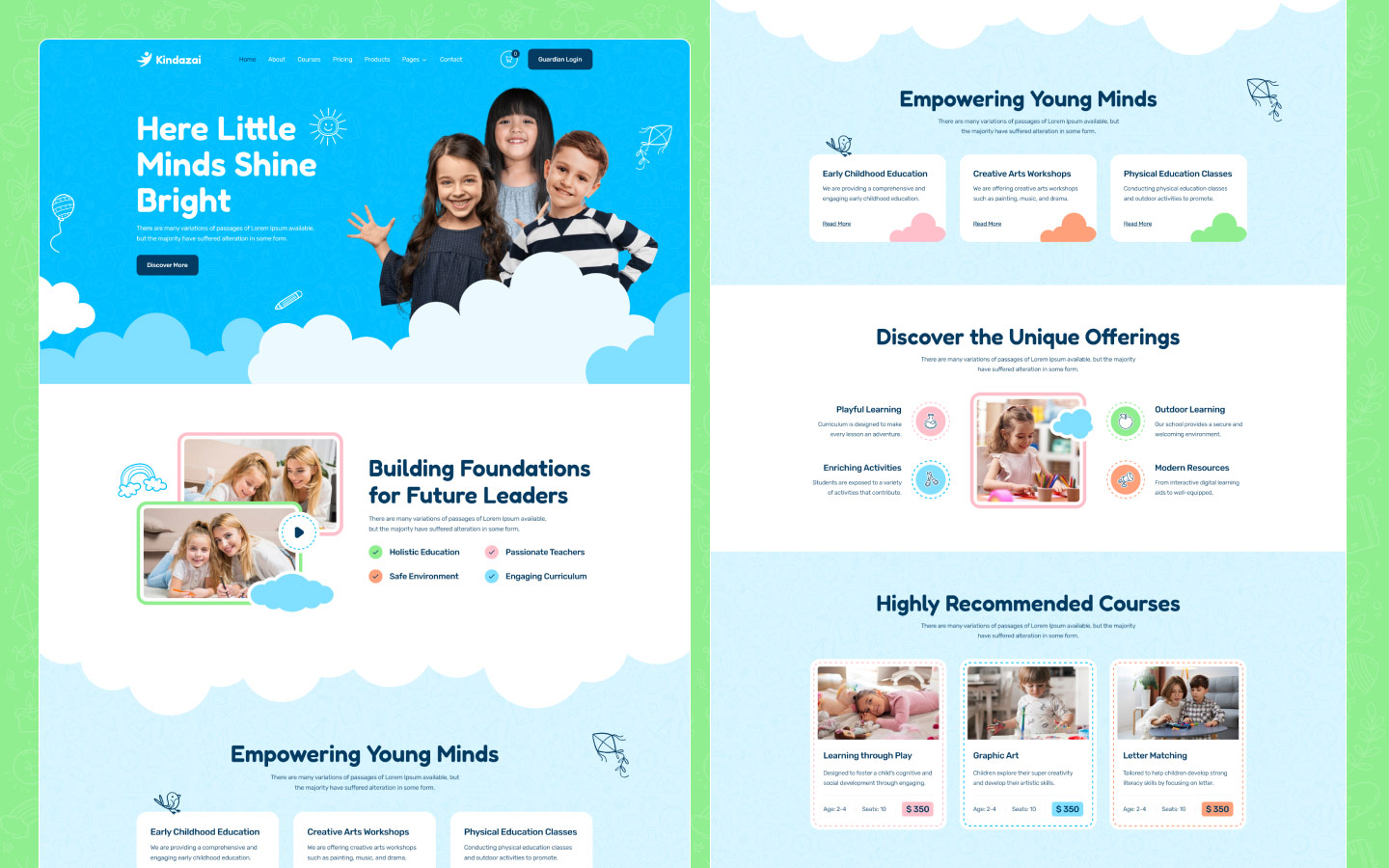 Kindazai - Kids HTML5 Responsive Website Template
