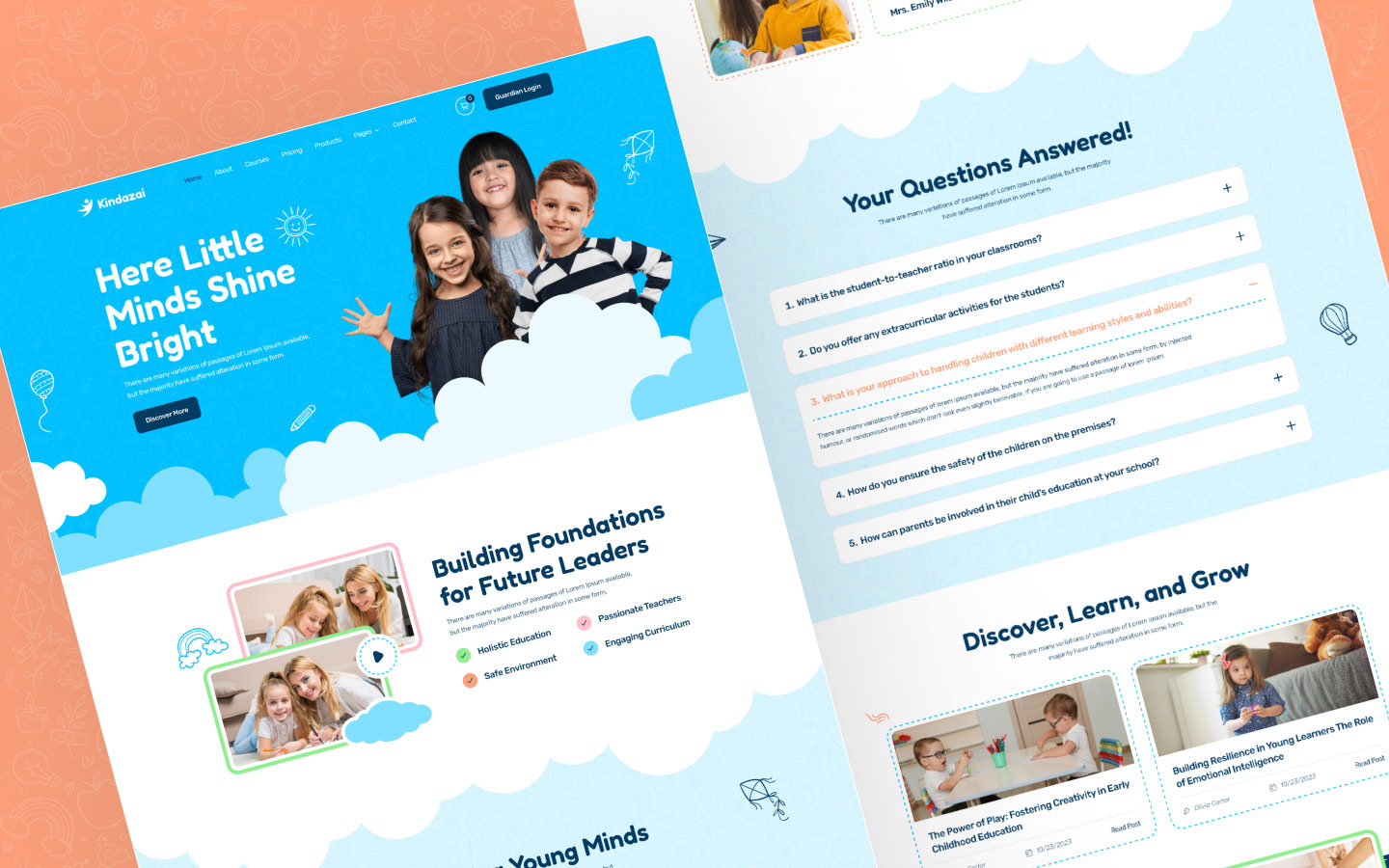 Kindazai - Kids HTML5 Responsive Website Template