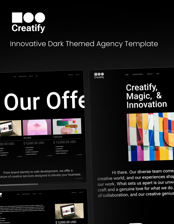 Creatify - Agency HTML5 Responsive Website Template