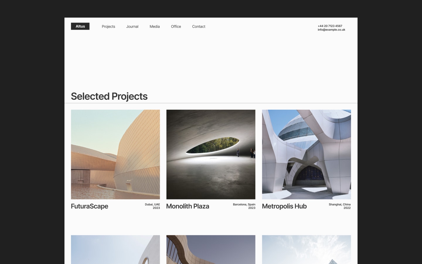 Altus - Architecture HTML5 Responsive Website Template