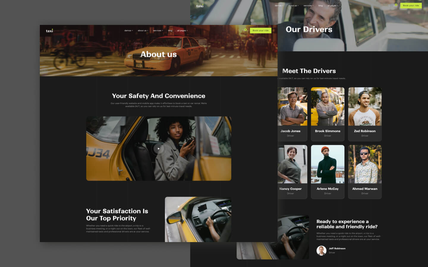 Taxi 128 - Cars HTML5 Responsive Website Template
