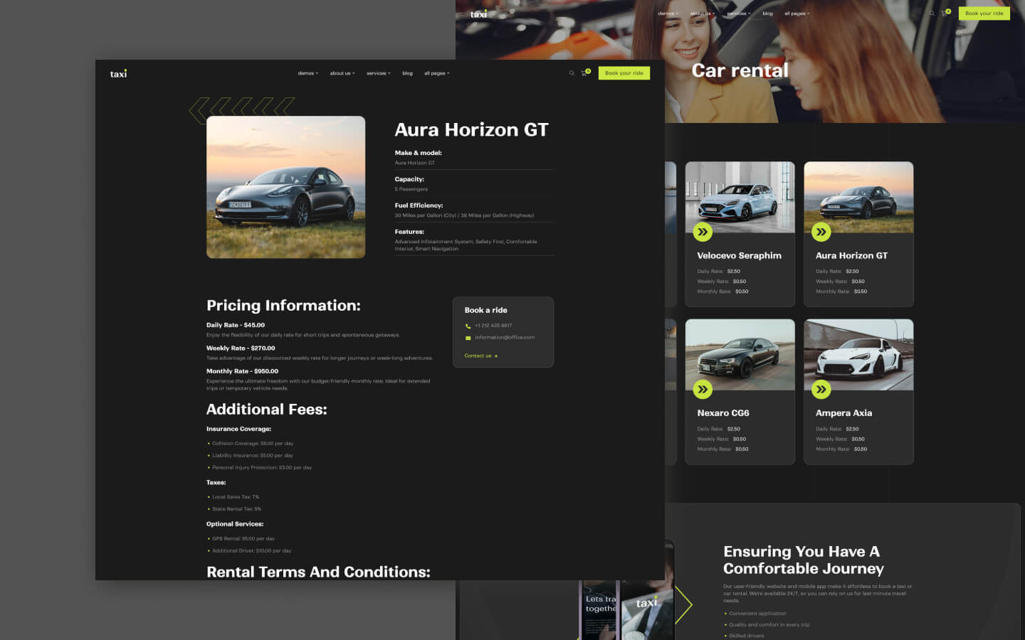 Taxi 128 - Cars HTML5 Responsive Website Template