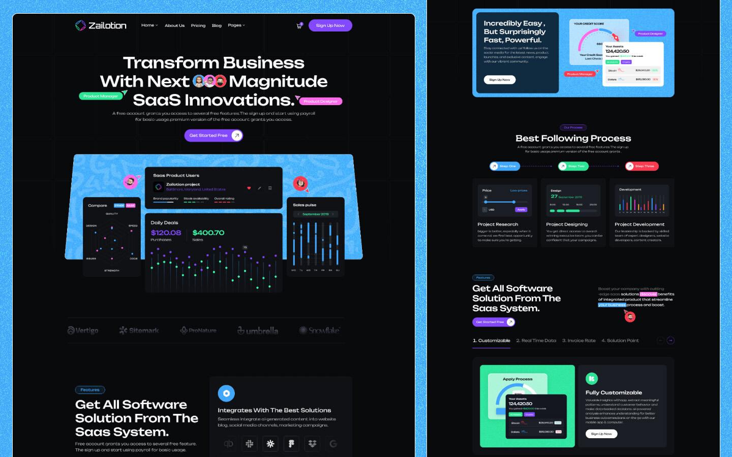 Zailotion - SaaS HTML5 Responsive Website Template