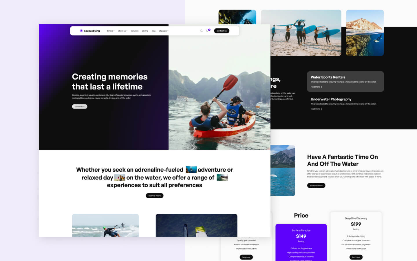 Scuba Diving 128 - Sports HTML5 Responsive Website Template