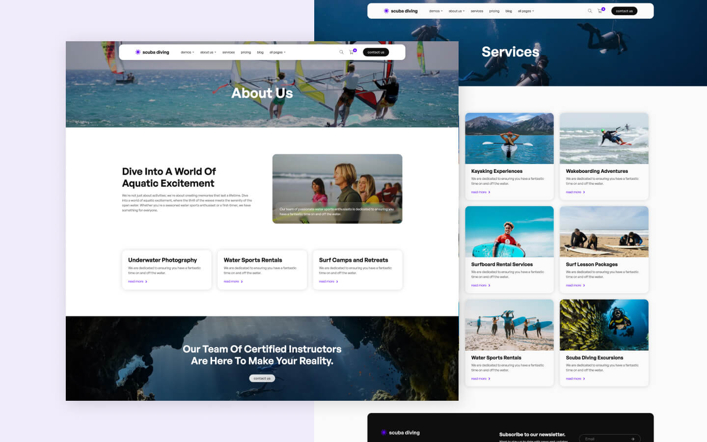 Scuba Diving 128 - Sports HTML5 Responsive Website Template