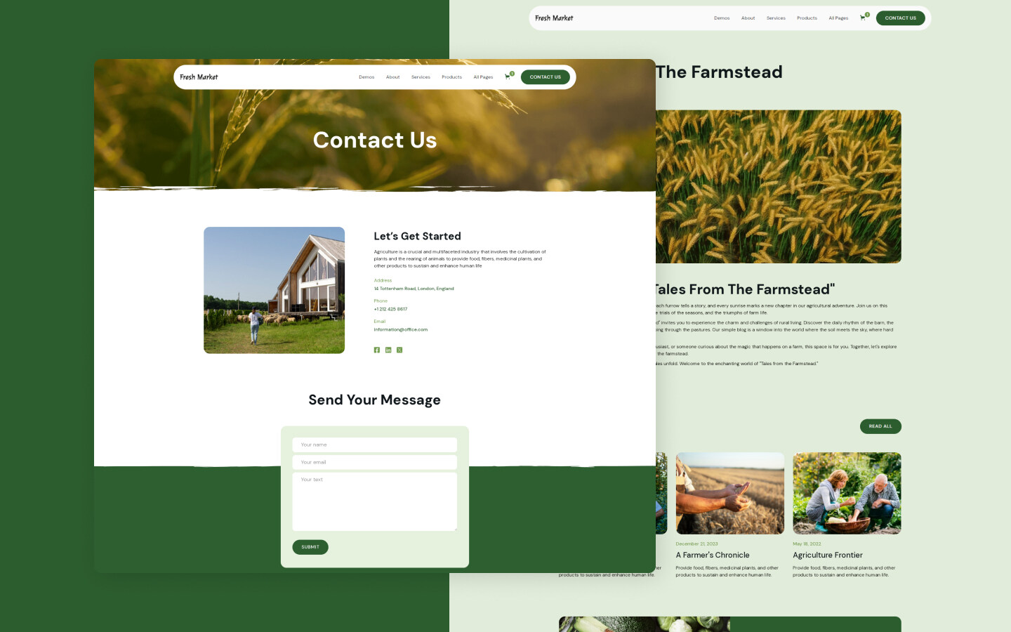 Fresh Market - Agriculture HTML5 Responsive Website Template