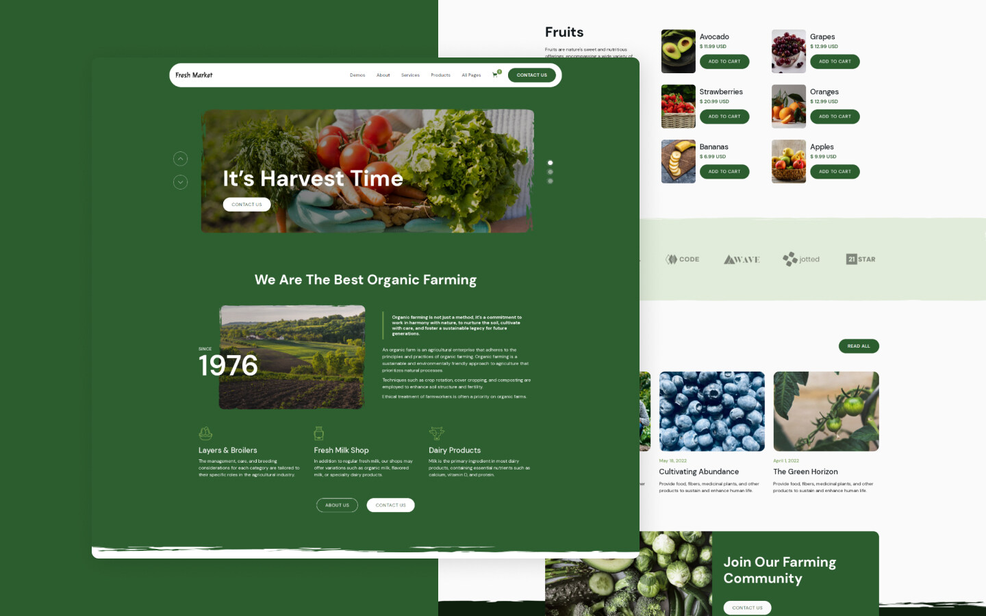 Fresh Market - Agriculture HTML5 Responsive Website Template