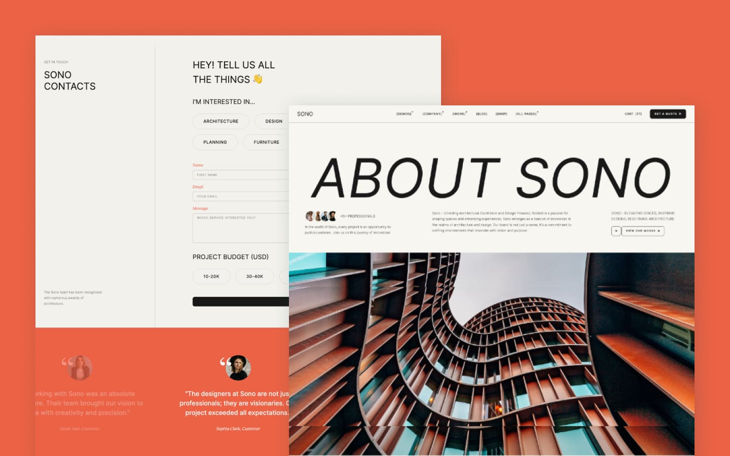 Sono W - Architecture HTML5 Responsive Website Template