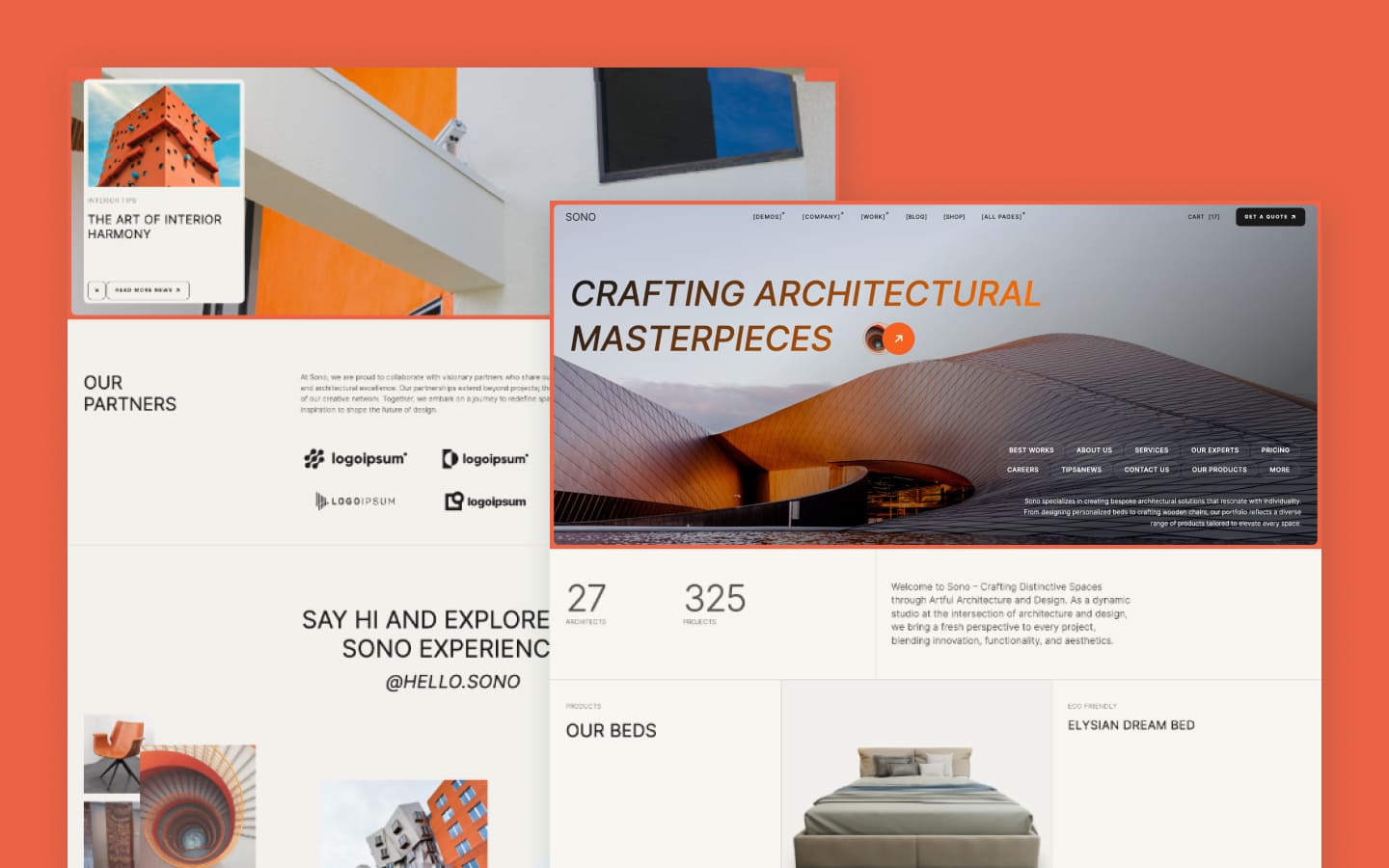 Sono W - Architecture HTML5 Responsive Website Template