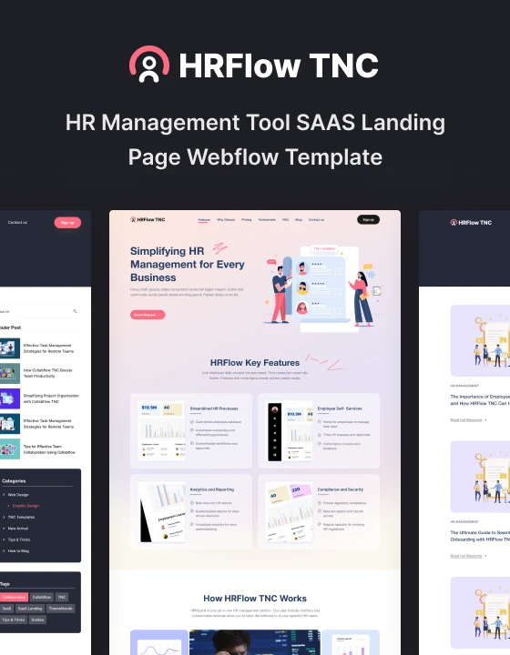 HRFlow TNC - SaaS HTML5 Responsive Website Template