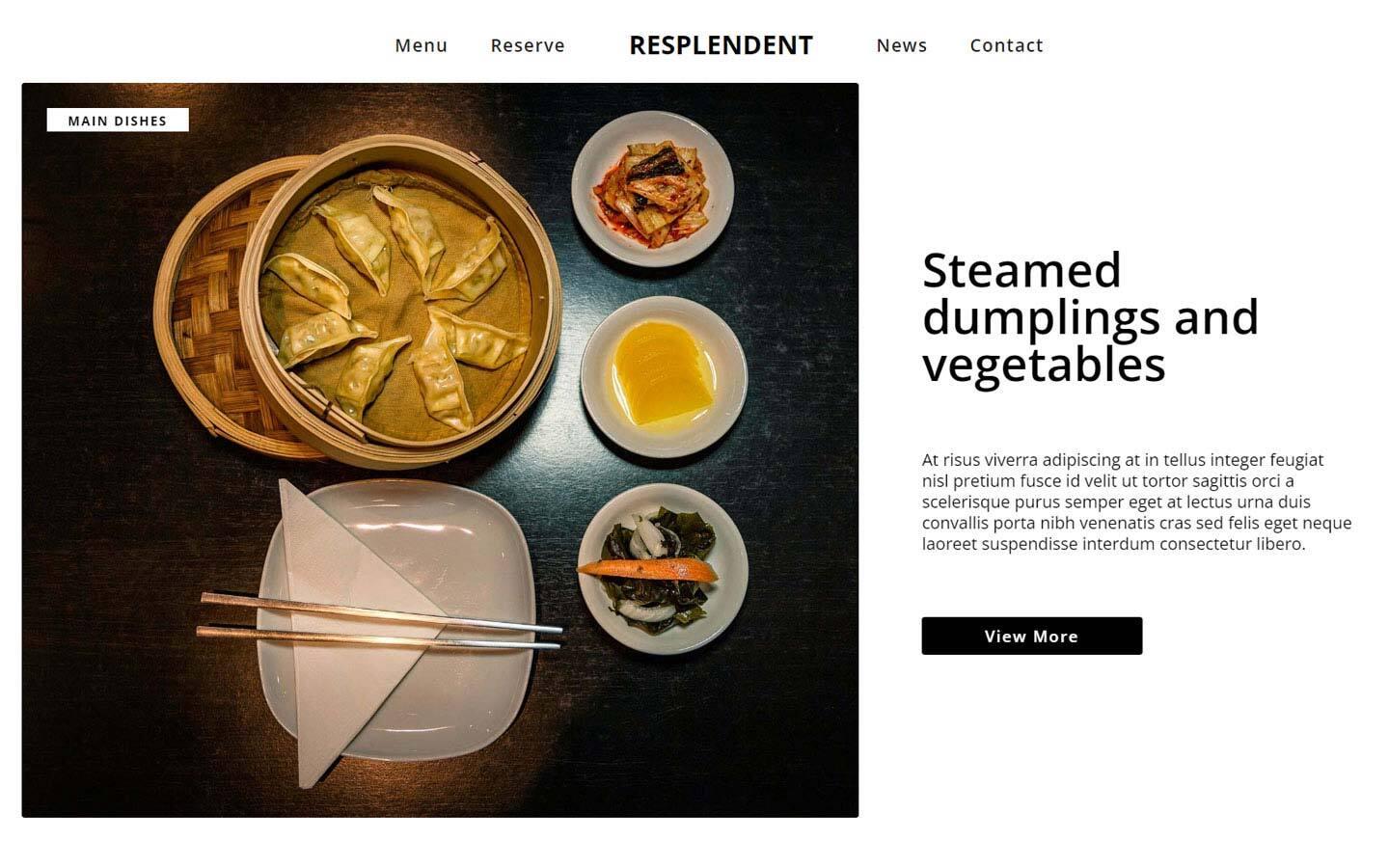 Resplendent - Restaurant HTML5 Responsive Website Template