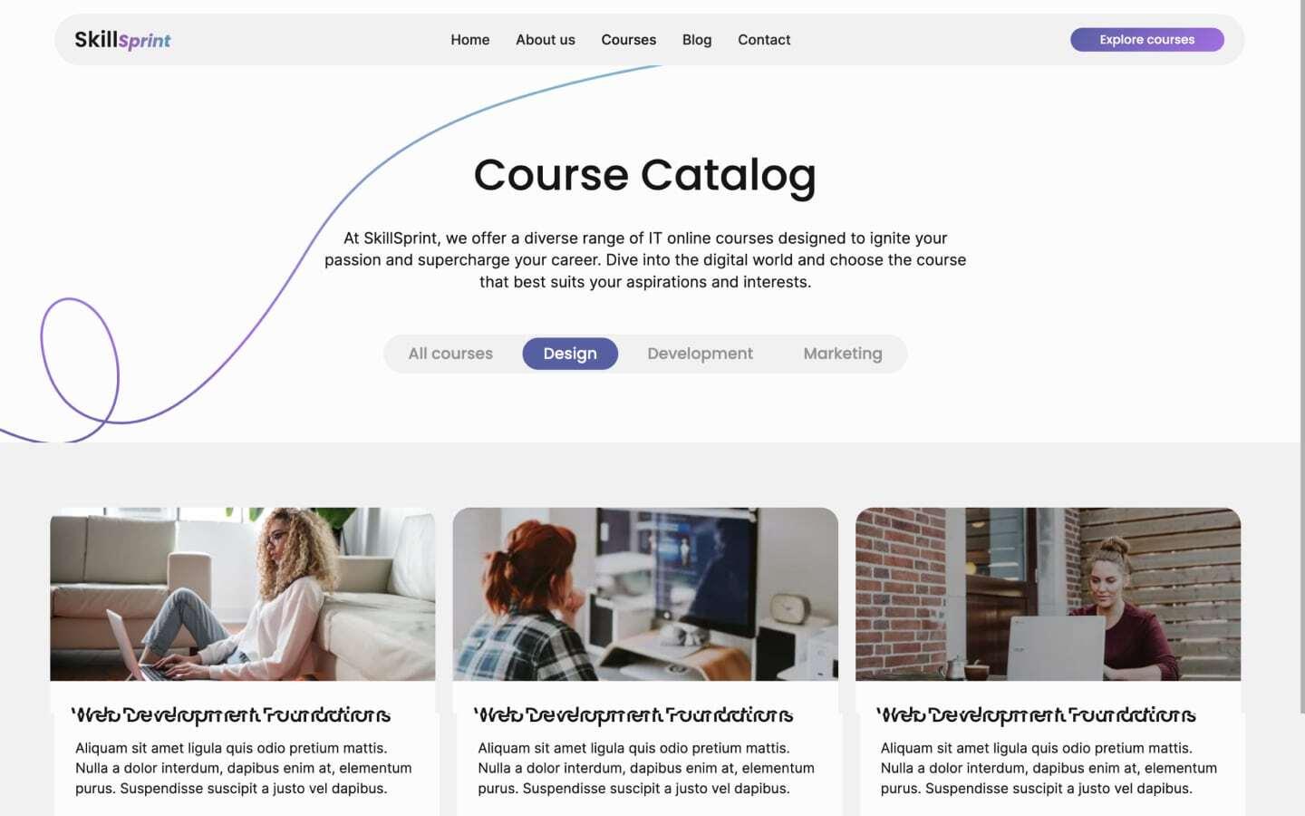 Skill Sprint - Learning HTML5 Responsive Website Template