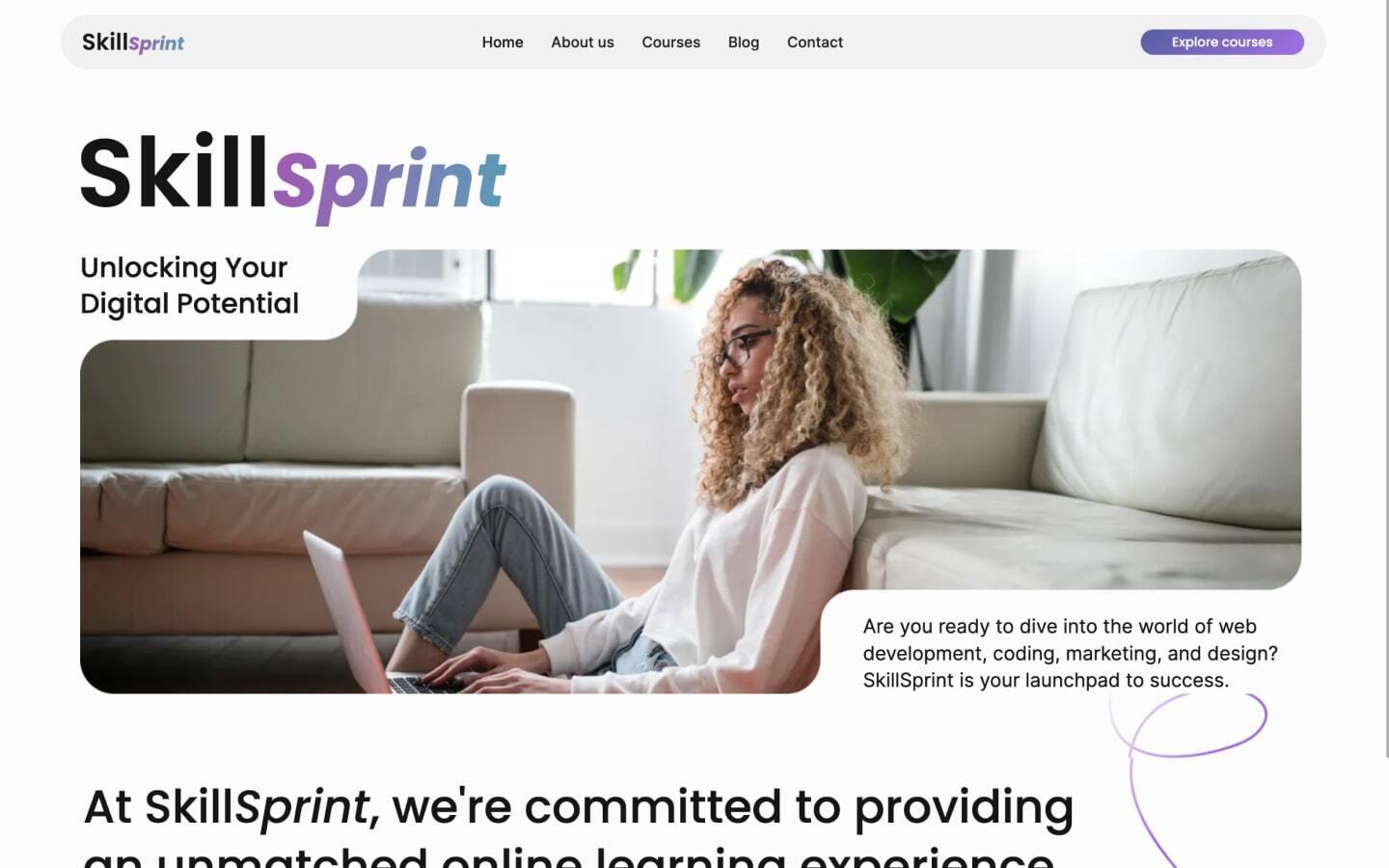 Skill Sprint - Learning HTML5 Responsive Website Template