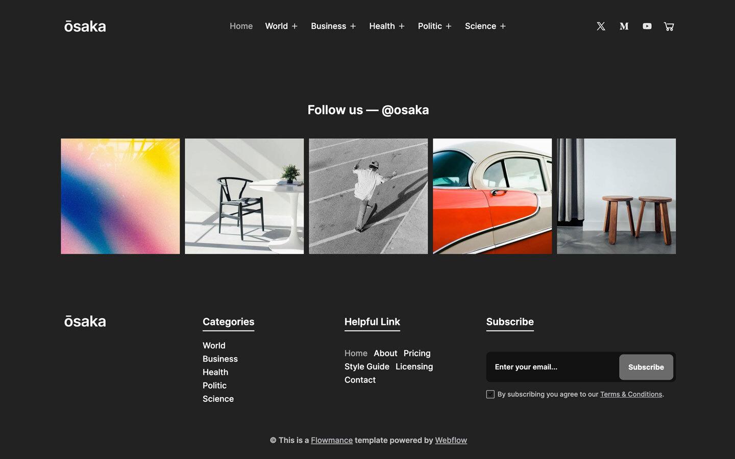 Osaka - Blog HTML5 Responsive Website Template