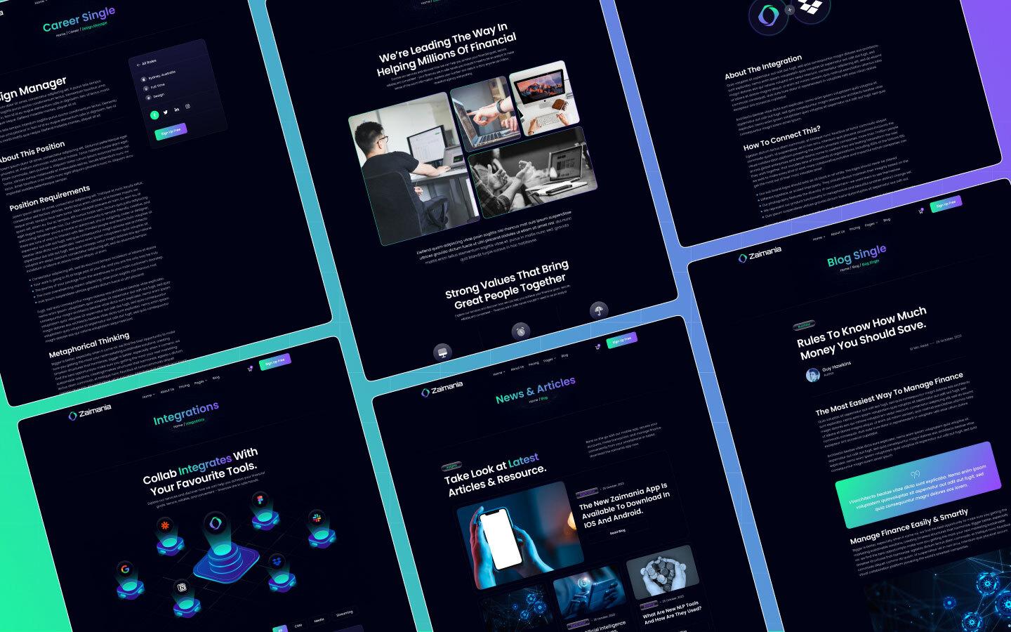 Zaimania - App HTML5 Responsive Website Template