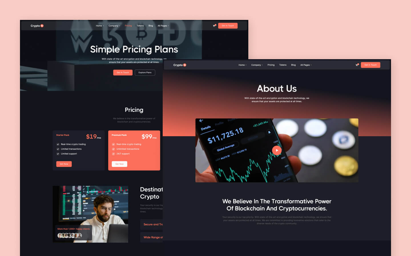 Crypto W - Finance HTML5 Responsive Website Template