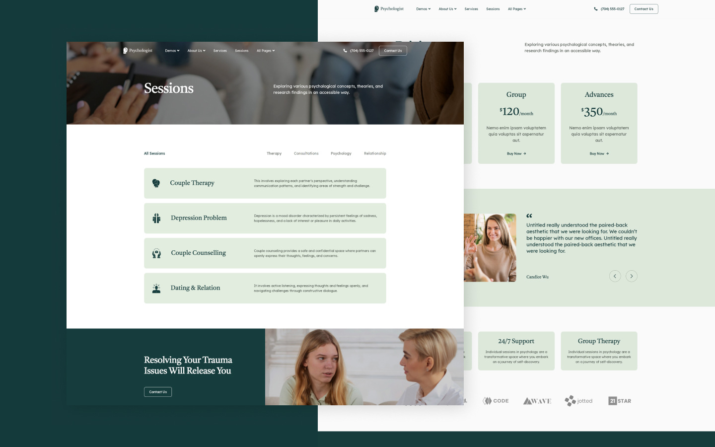 Psychologist 128 - Health HTML5 Responsive Website Template