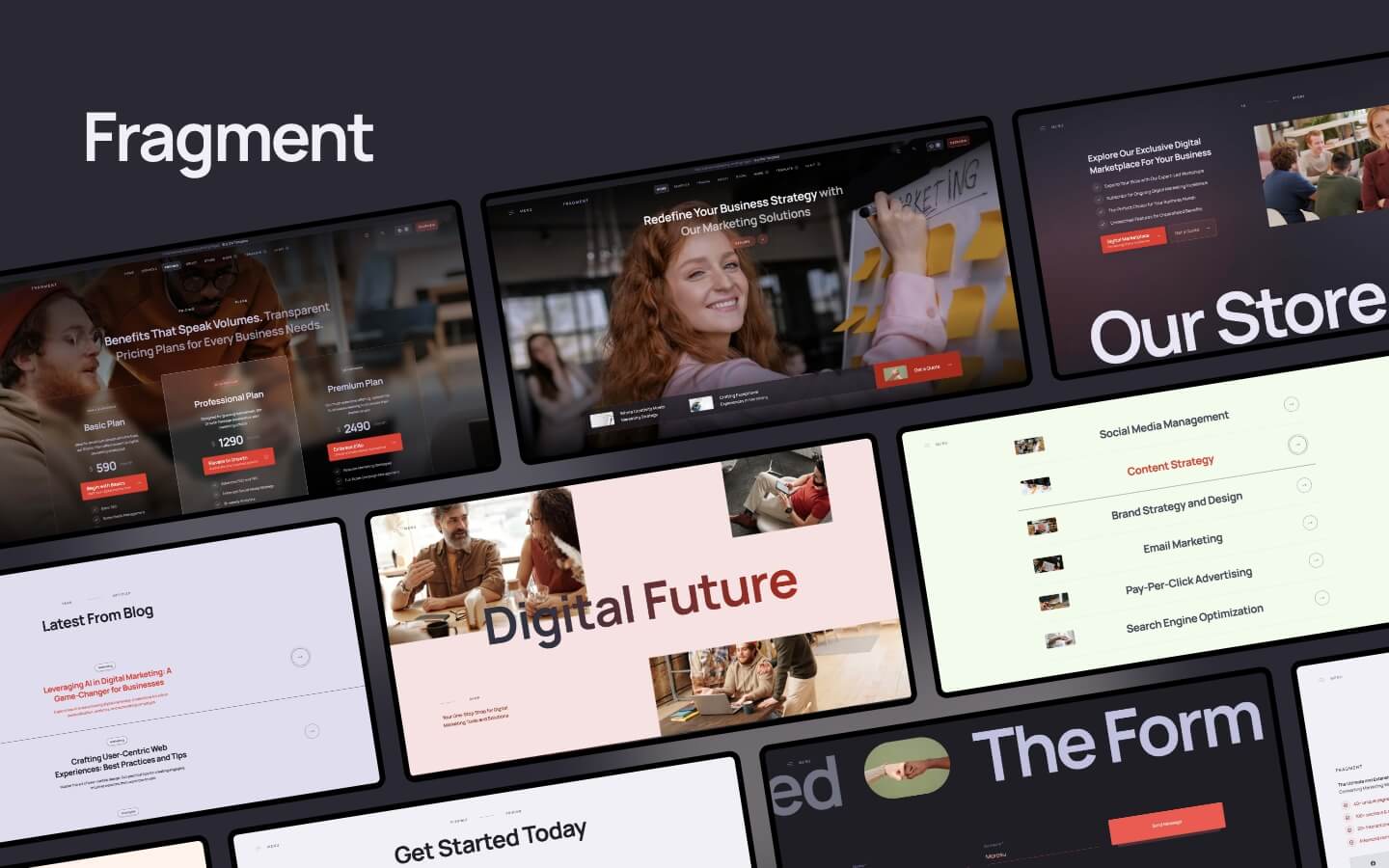 Fragment - Landing page HTML5 Responsive Website Template